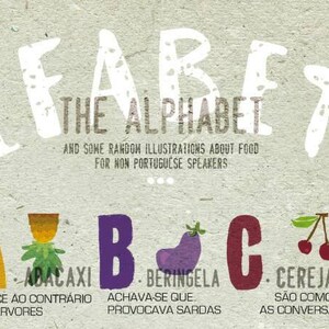 Original EDUCATIONAL the Alphabet Wall Art Printing Poster Illustration ...