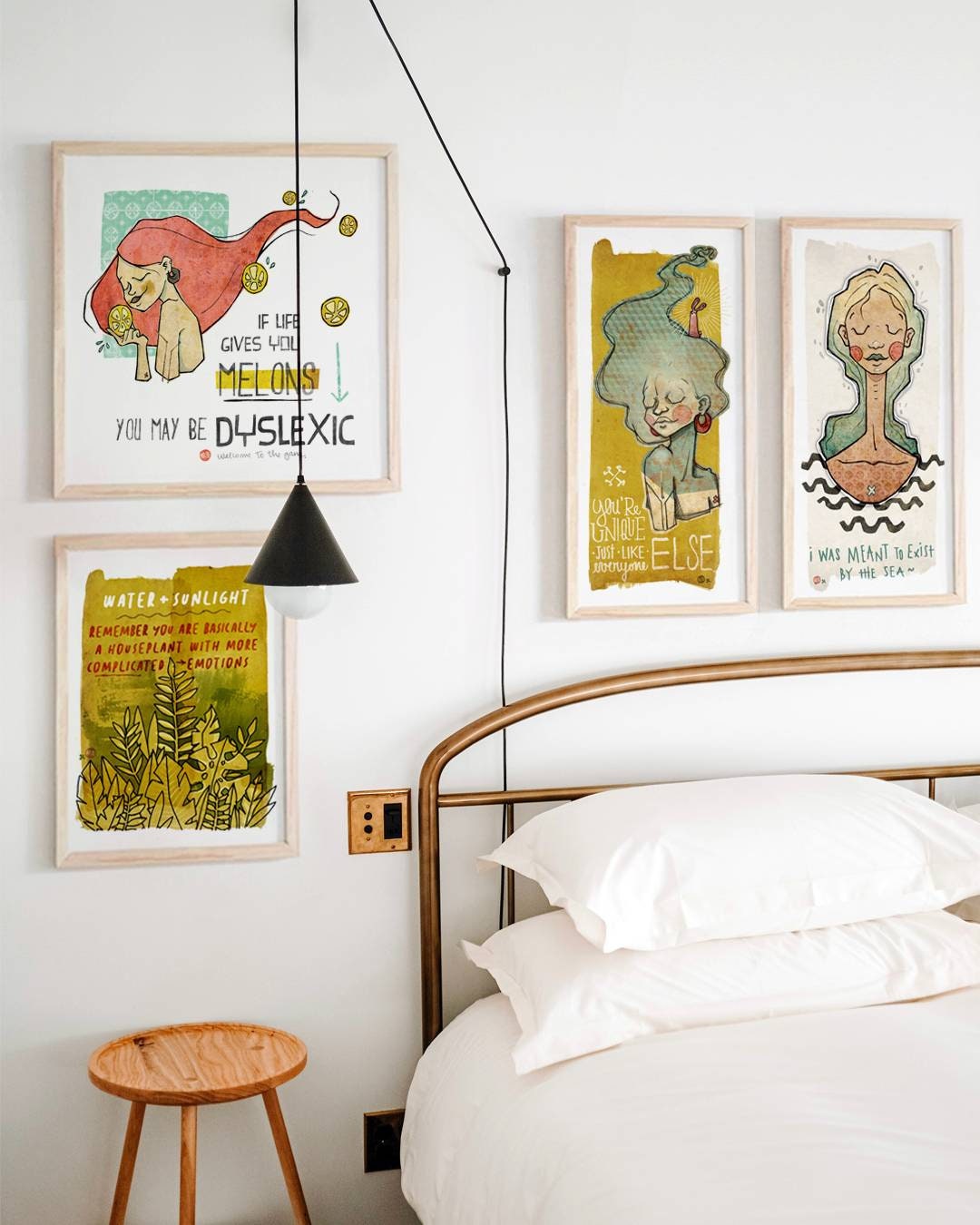 SALE Set of 4 QUOTES Posters Wall Art Printing Poster Illustration ...