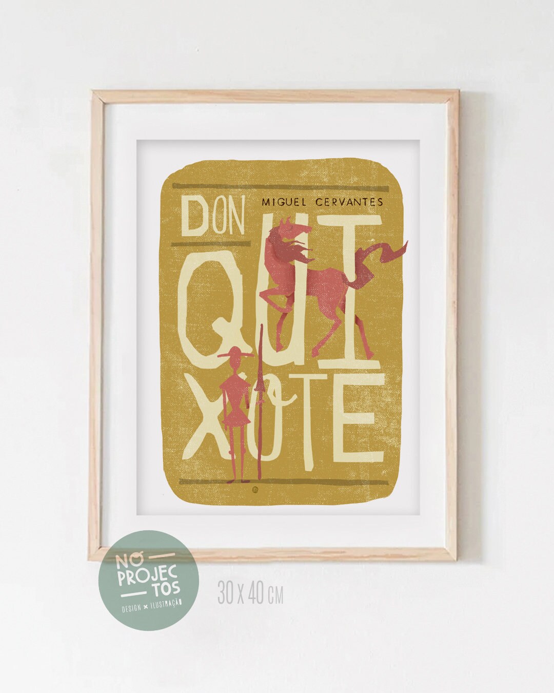 Original Dom QUIXOTE Miguel De Cervantes Books Poster Illustration ...