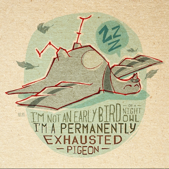 Original PIGEON Funny Quotes Wall Art Printing Poster - Etsy