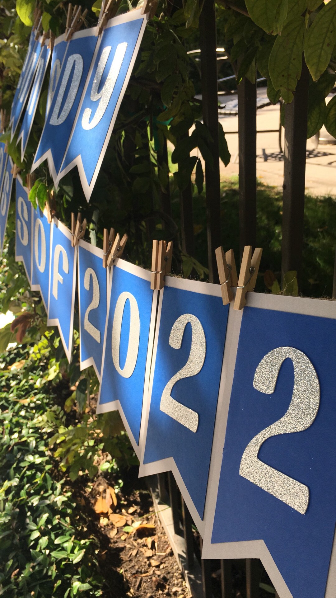 Class of 2020 Banner | Graduation Banner | Blue and Gray With Gold or ...