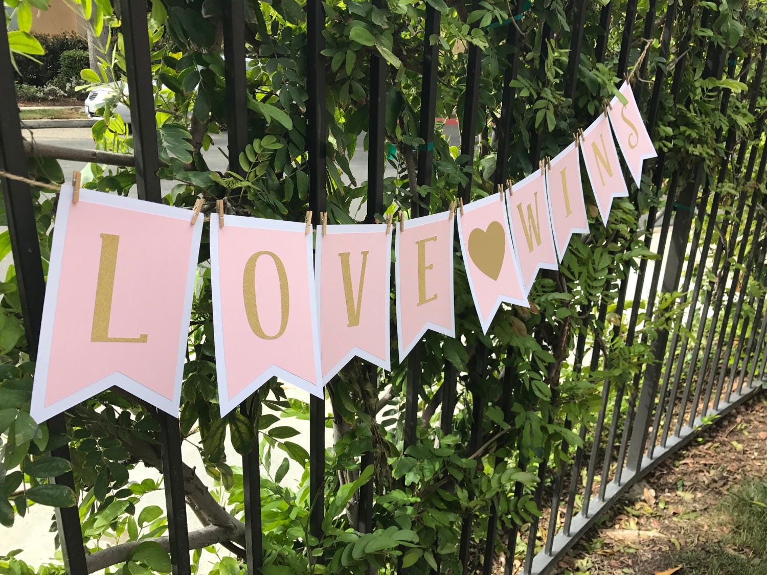 Love Wins Banner | Party Banner | Engagement Party | Wedding ...
