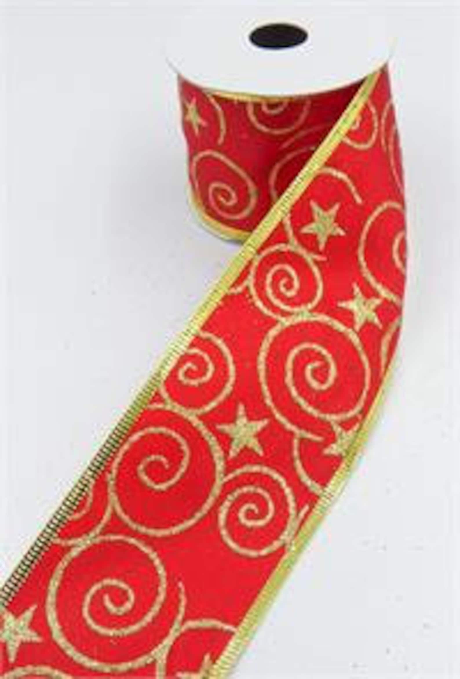 Star & Swirl Christmas Ribbons - Etsy