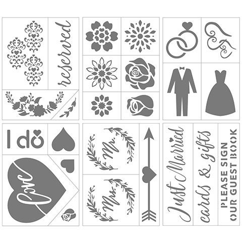 Darice Adhesive Back Stencil & Fontsstencil Paint Brush - Etsy