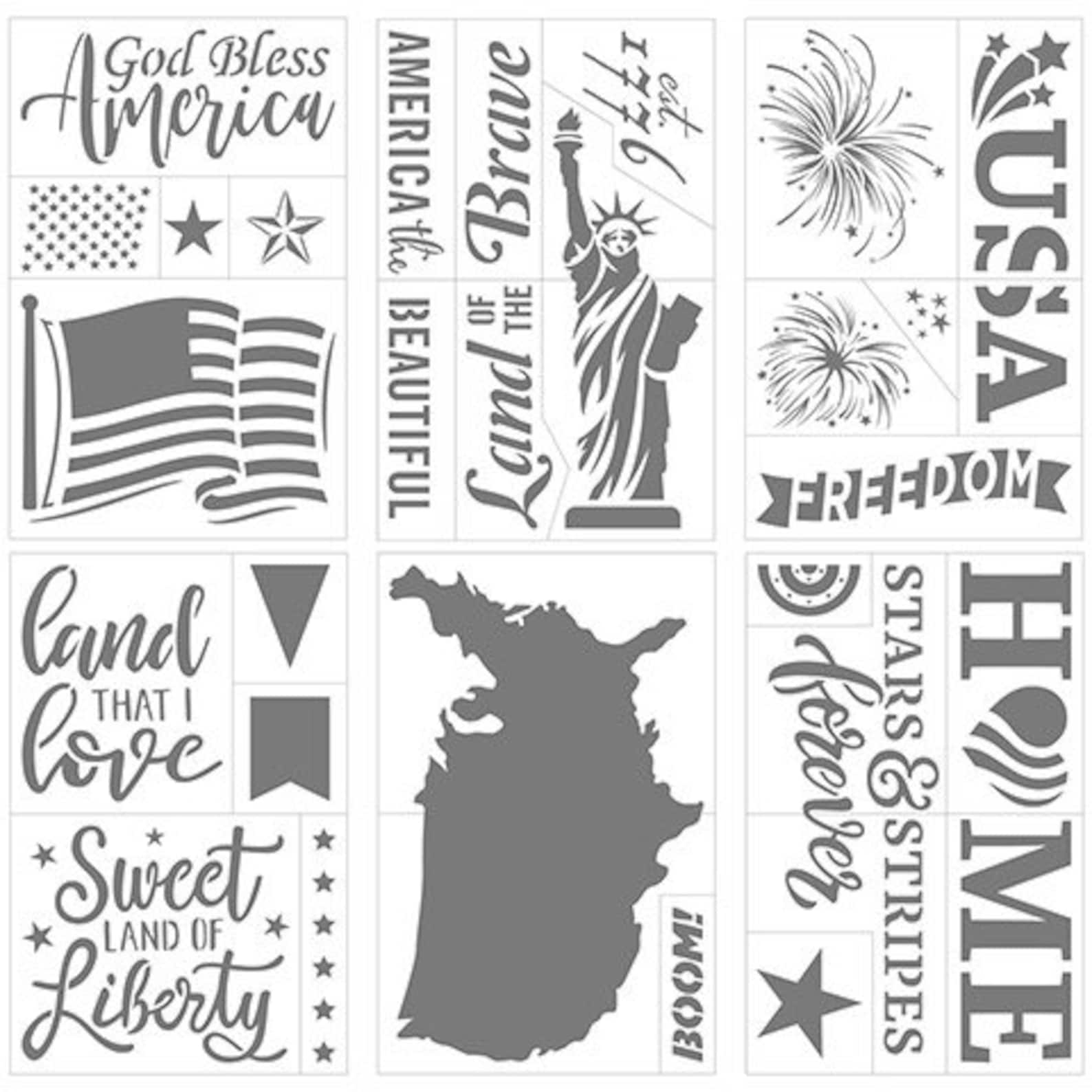 Darice Adhesive Back Stencil & Fonts,stencil Paint Brush - Etsy