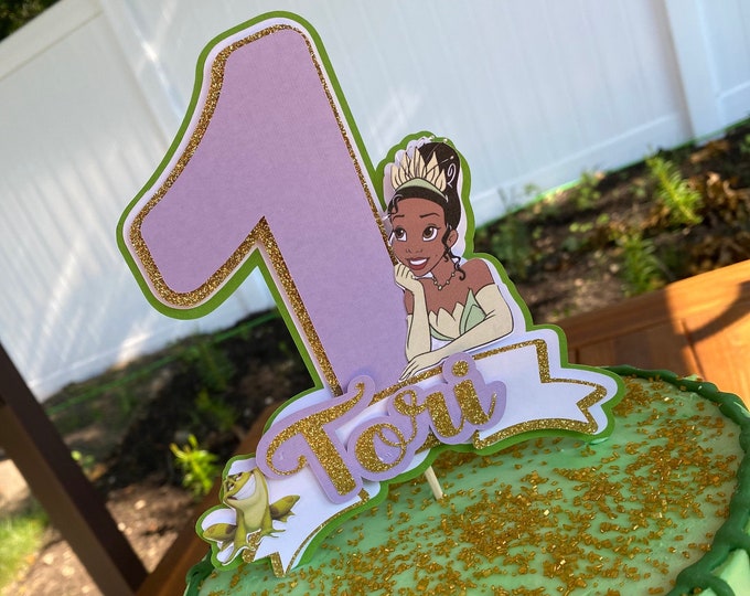 Princess and Tiana Inspired Cake Topper, Princess and the Frog Cake ...