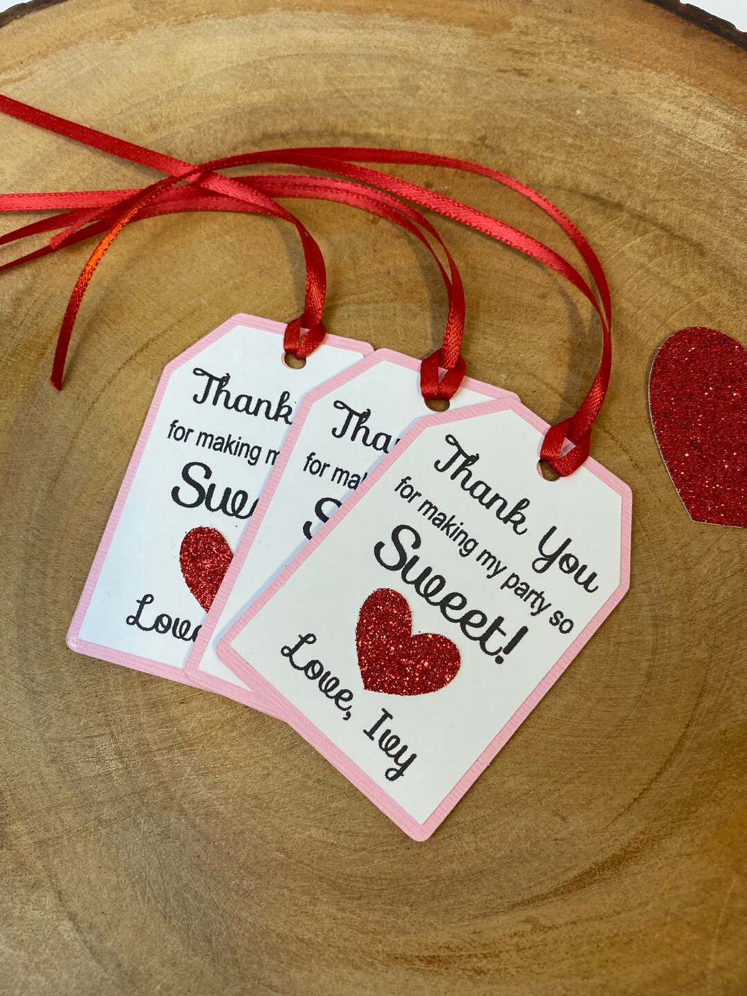 Valentine’s Day Birthday Favor Tags, Sweetheart Birthday Favor Tags ...