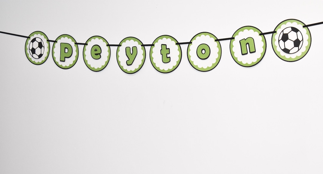 Soccer Name Banner Soccer Banner Sports Name Banner Soccer - Etsy