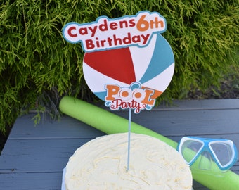 Beach Ball Cake Topper Centerpiece Pool Party Beach Ball - Etsy