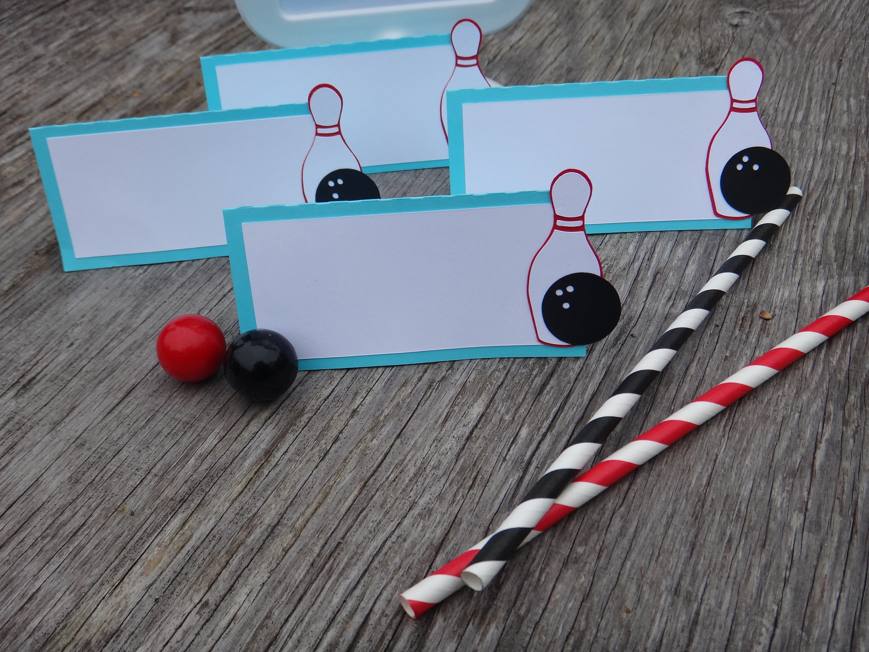 12 Bowling Party Food Tent Labels Bowling Party Place Cards - Etsy