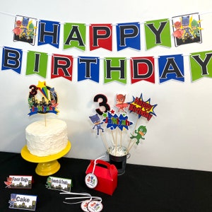 PJ Masks Centerpiece PJ Mask Centerpiece PJ Masks Birthday - Etsy