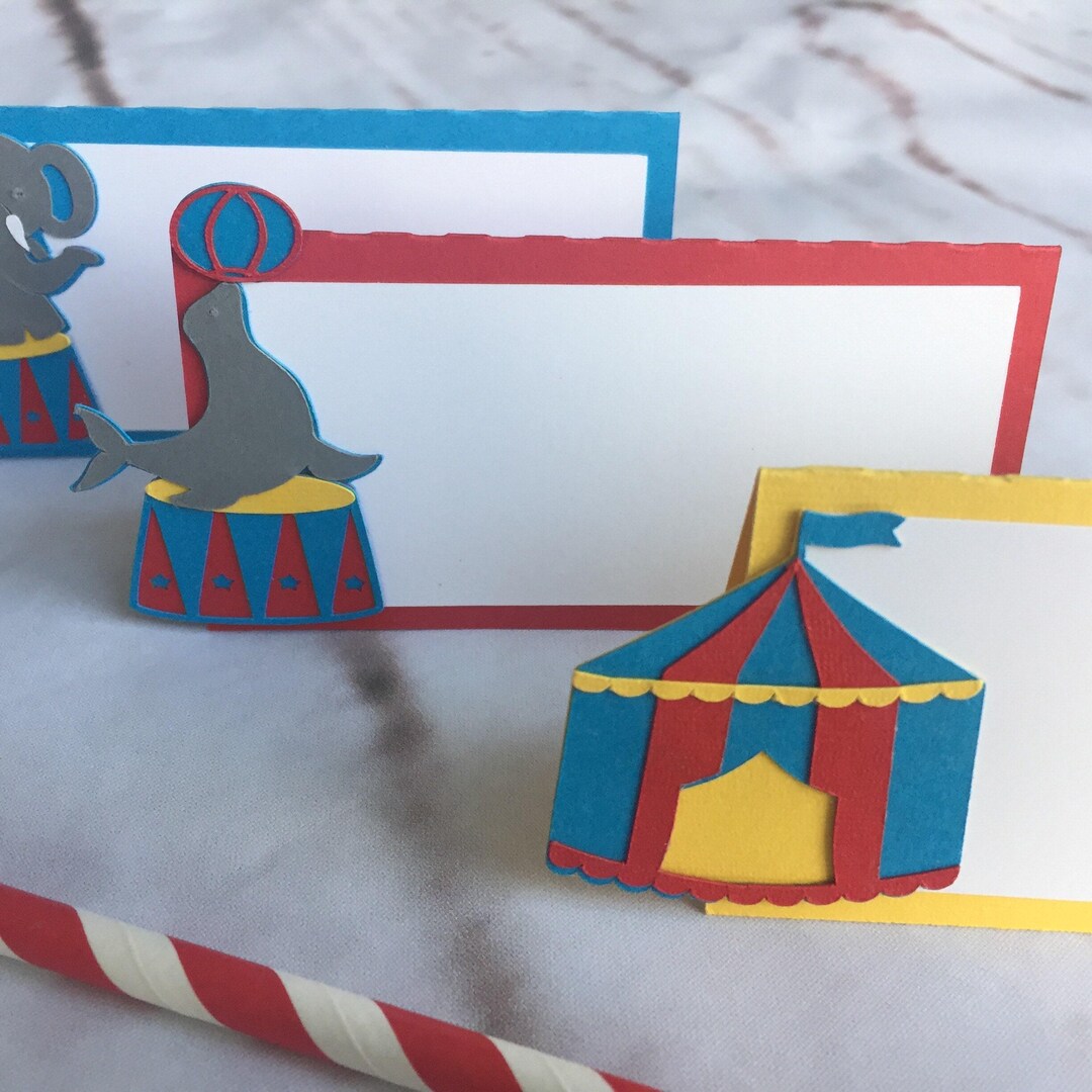 Circus, Food Tent Cards, Circus Food Labels, Carnival Place Cards ...