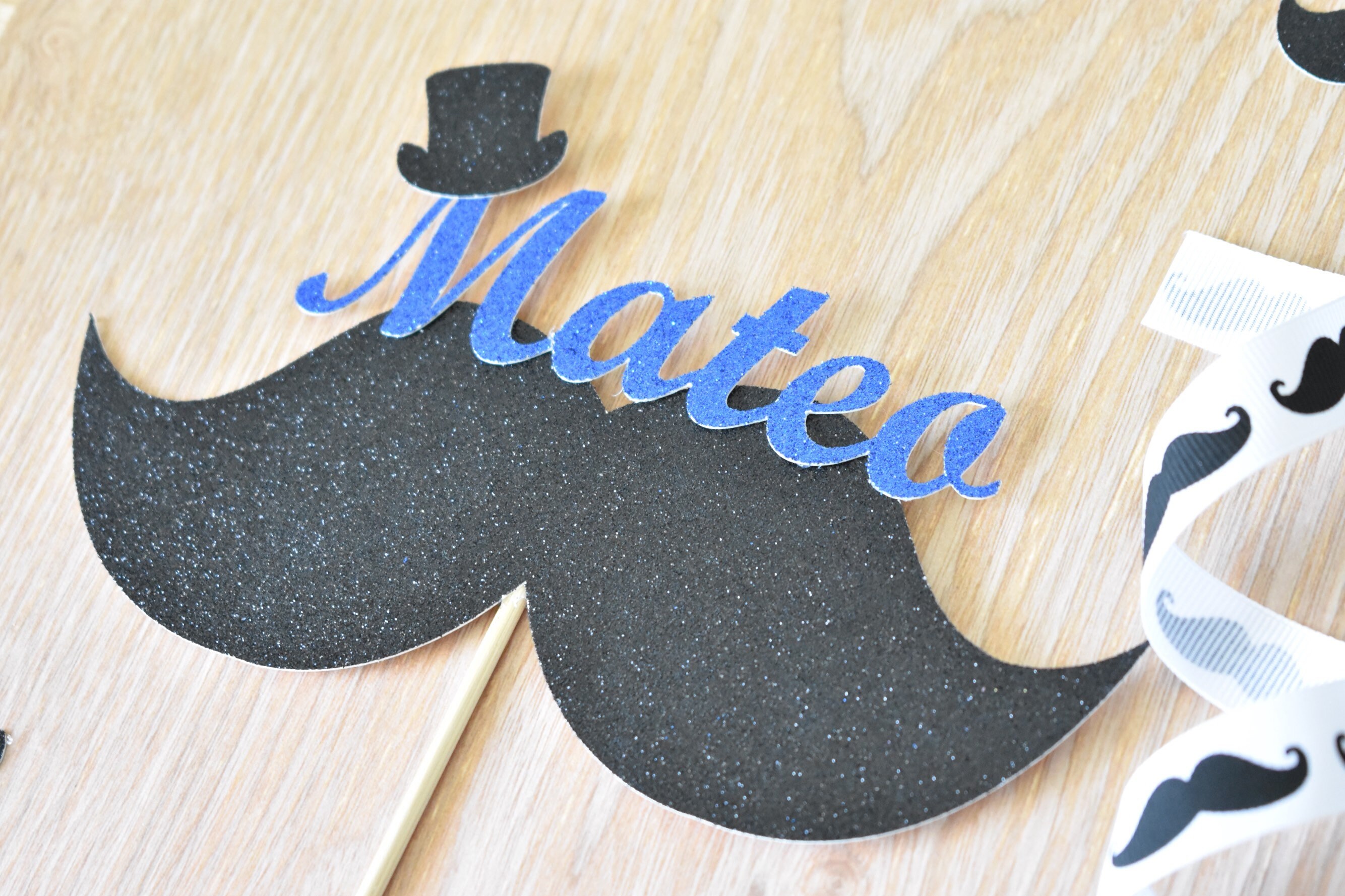 Mustache Cake Topper Little Man Cake Topper Smash Cake | Etsy