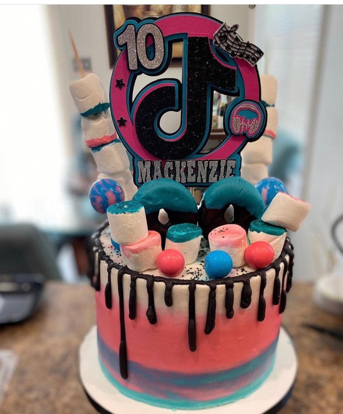 Tiktok Inspired Cake Topper Tik Tok Cake Topper Tik Tok | Etsy