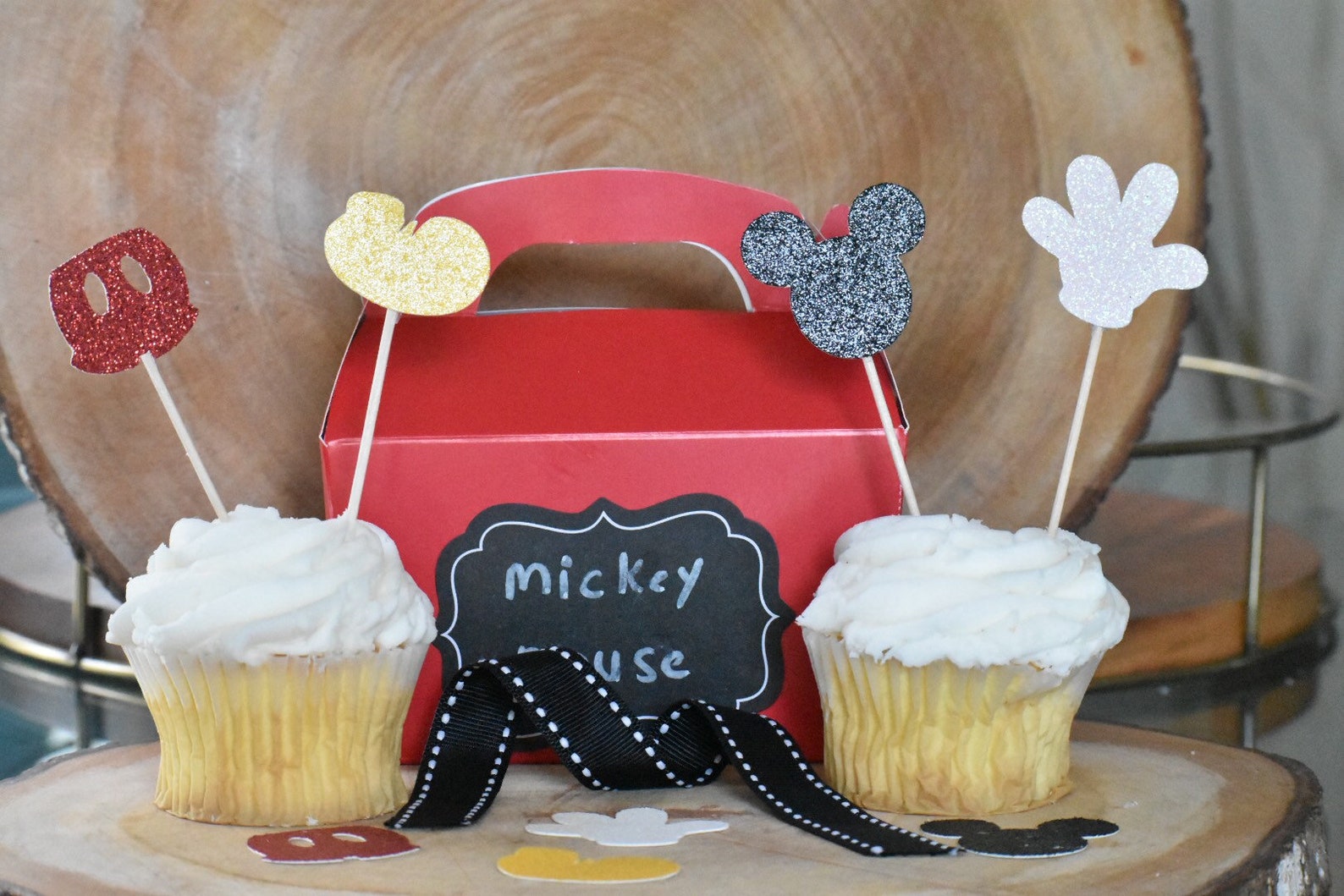 Mickey Mouse Cupcake Toppers Mickey Mouse Party Mickey Mouse - Etsy