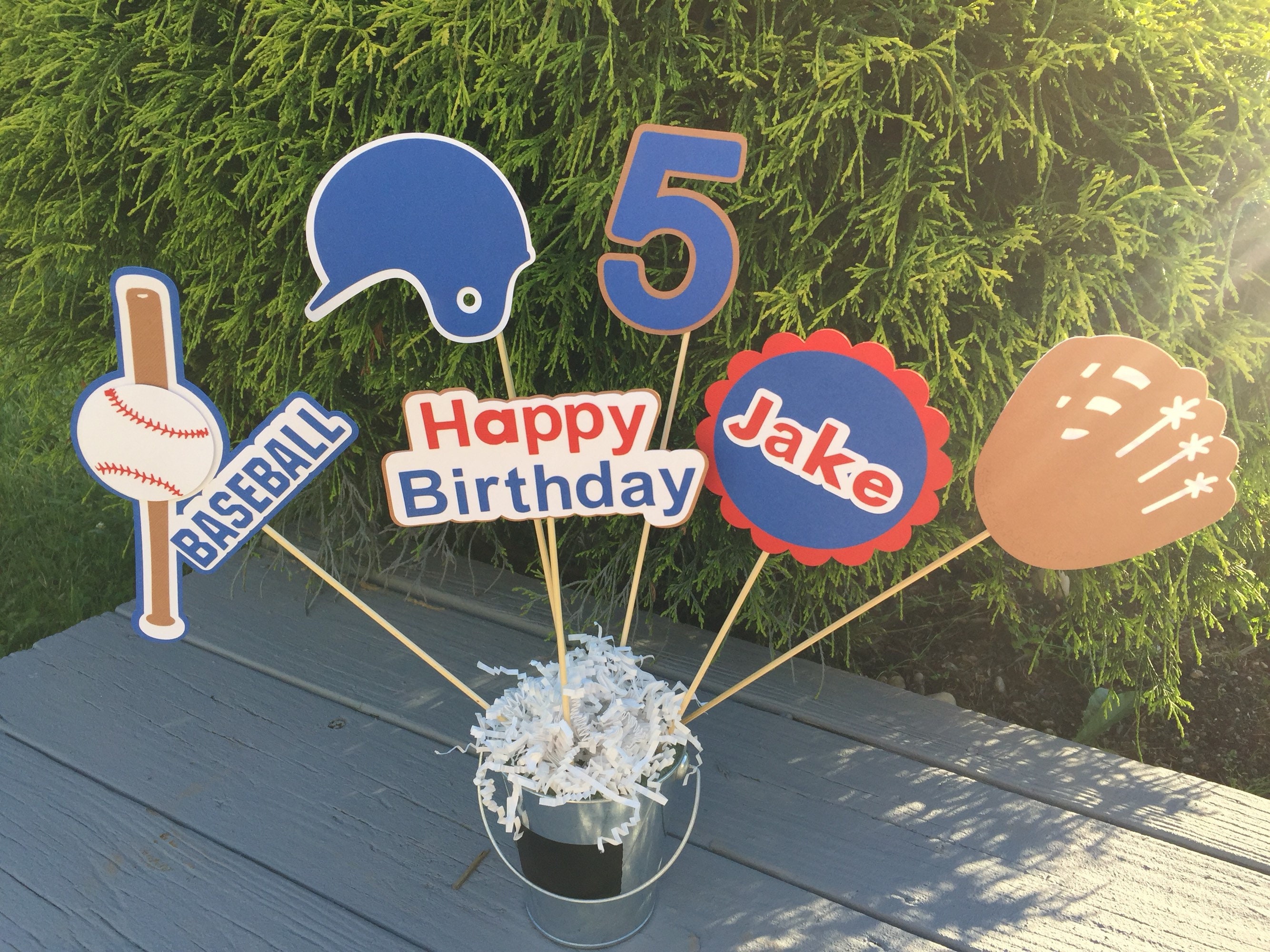 Baseball Centerpiece Stick Set Baseball Party Sports Party - Etsy
