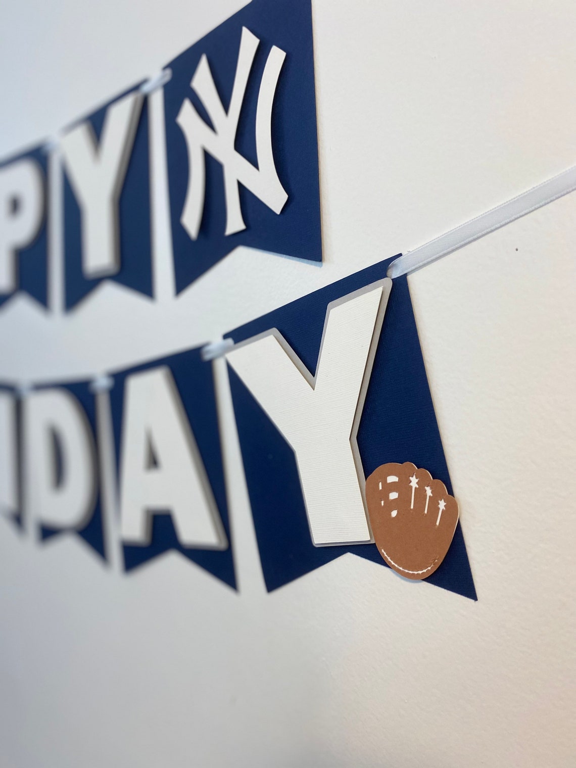 New York Yankees Inspired Happy Birthday Banner Baseball - Etsy