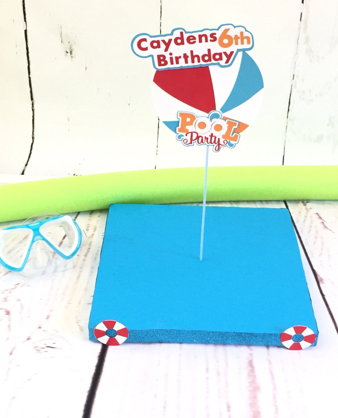 Beach Ball Cake Pop Stand, Pool Party Decorations, Pool Party Cake Pop ...