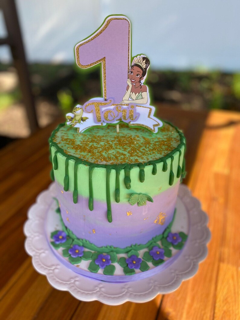 Princess and Tiana Inspired Cake Topper, Princess and the Frog Cake ...