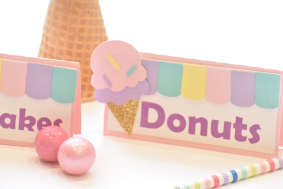 Ice Cream Food Labels Ice Cream Tents Ice Cream Party Ice | Etsy