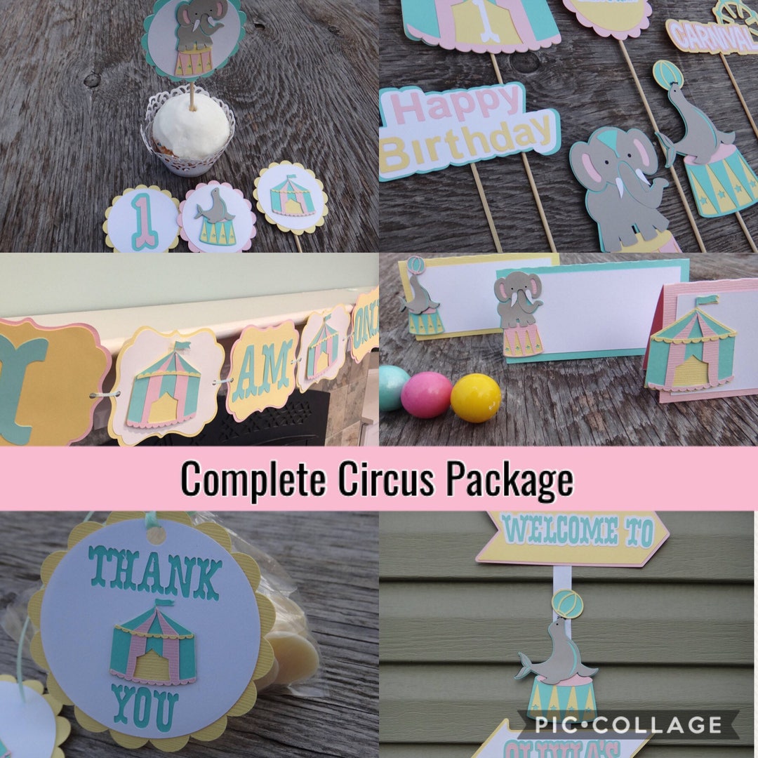 Circus Complete Party Package, Carnival Party Package, Pastel Circus ...