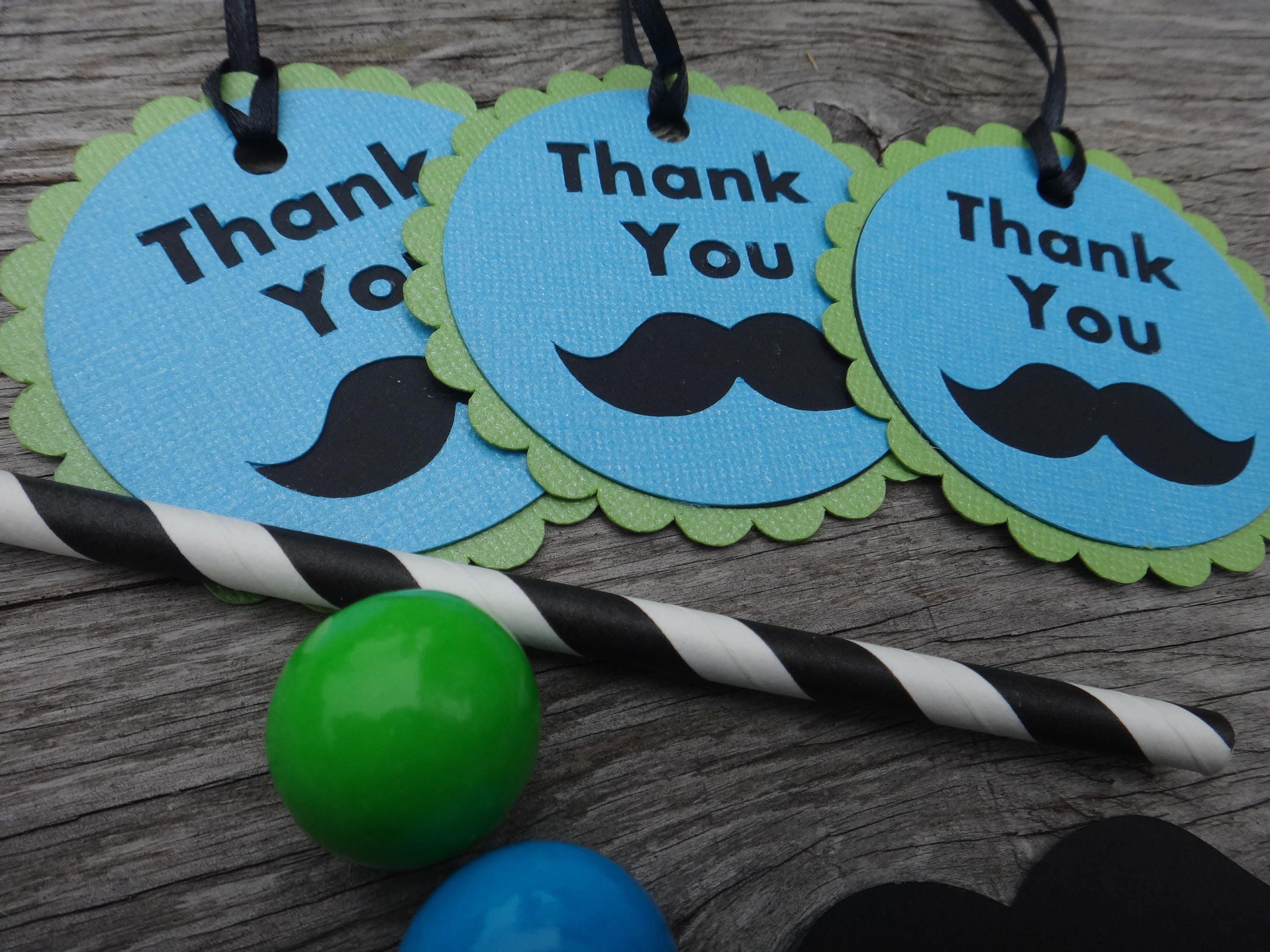 Mustache, Favor Tags, [set of 12] Mustache Goody Bag Tags, Little Man ...