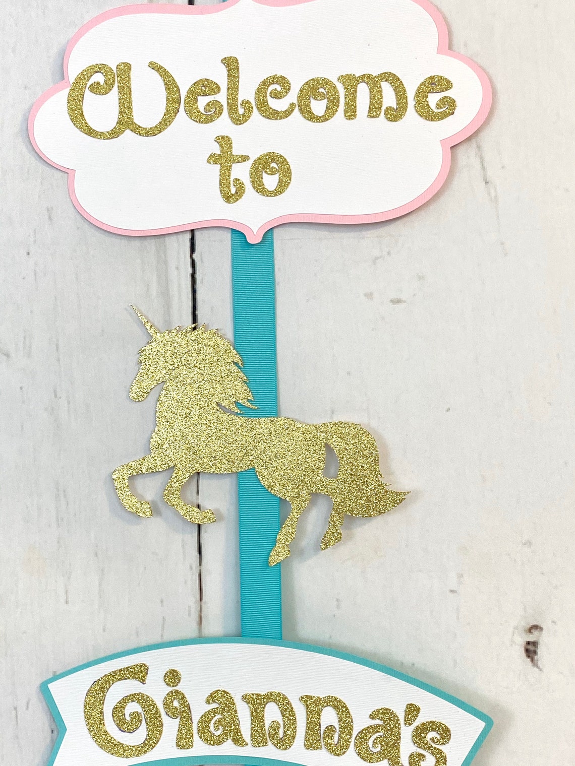 Unicorn Welcome Sign Unicorn Door Sign Unicorn Birthday | Etsy