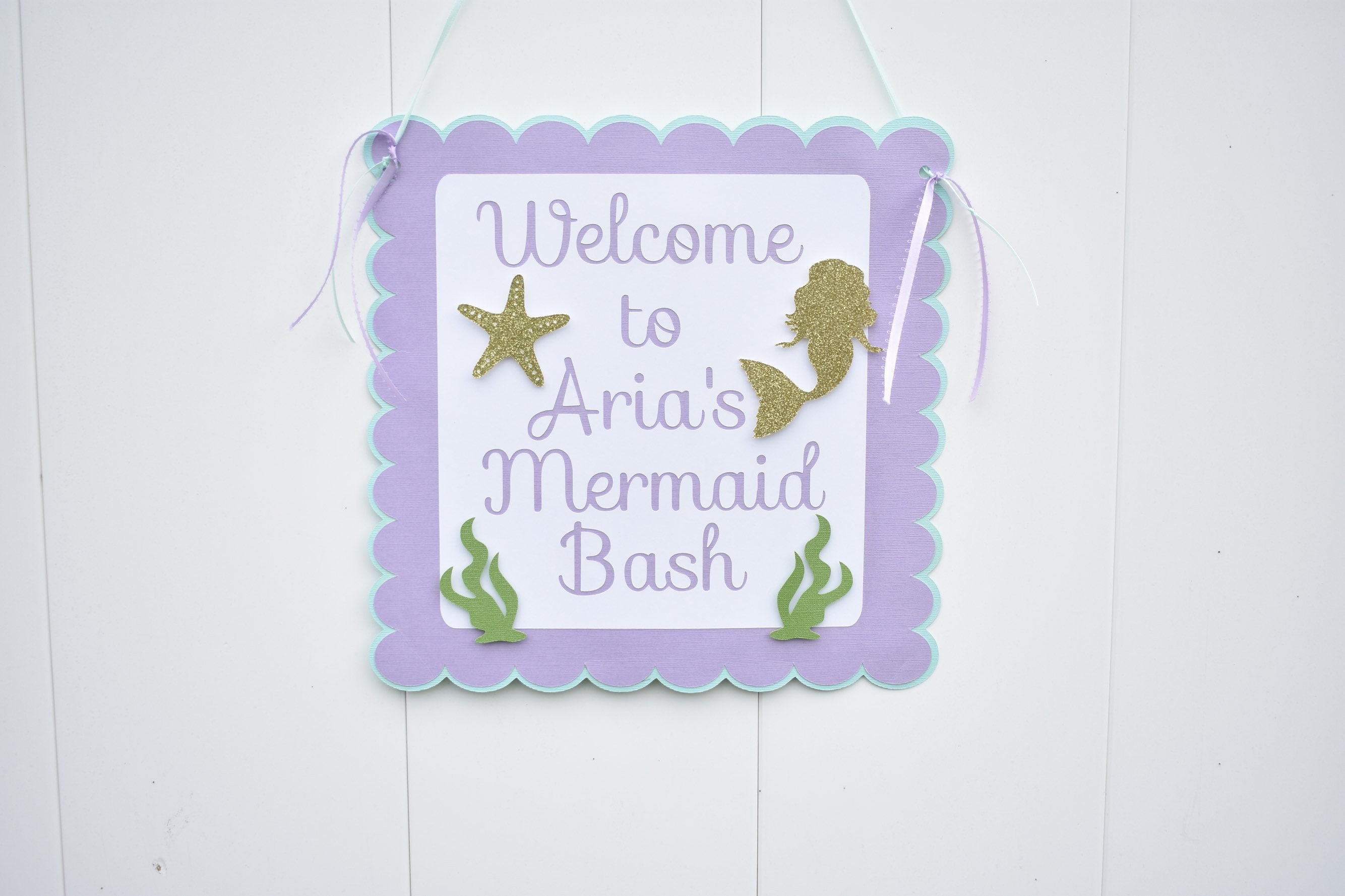 Mermaid Welcome Sign Mermaid Door Sign Under the Sea - Etsy