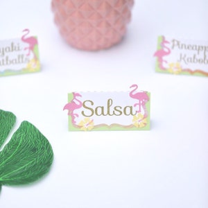 Flamingo Food Labels, Flamingo Food Tents, Tropical Party Food Tents ...
