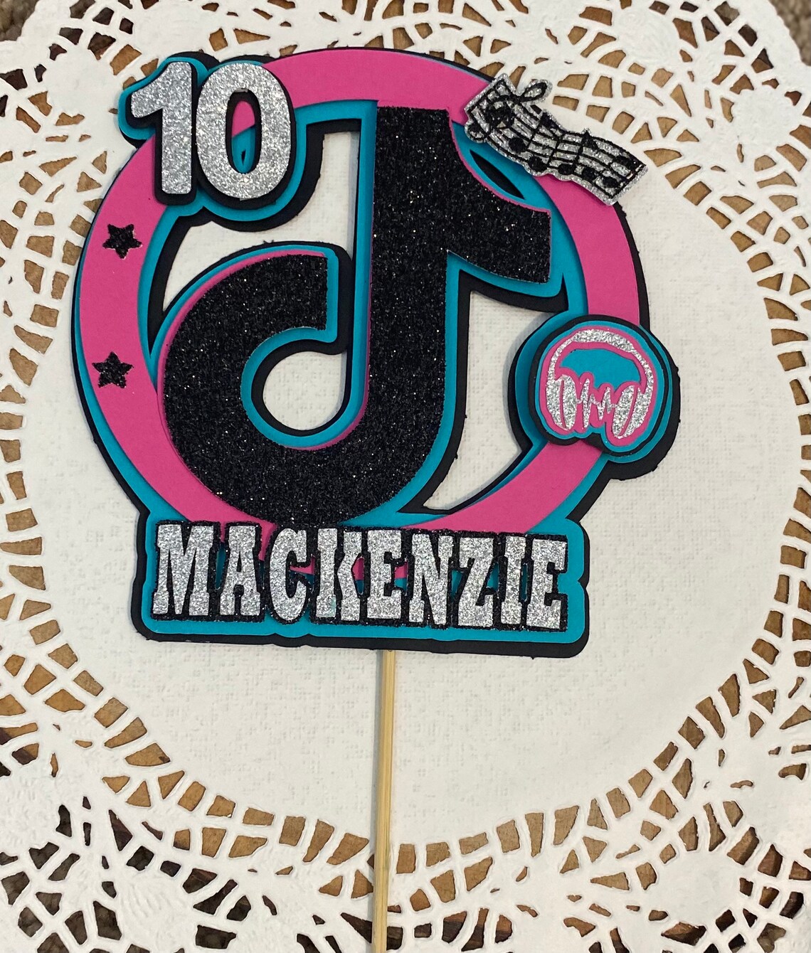 Tiktok Inspired Cake Topper Tik Tok Cake Topper Tik Tok | Etsy