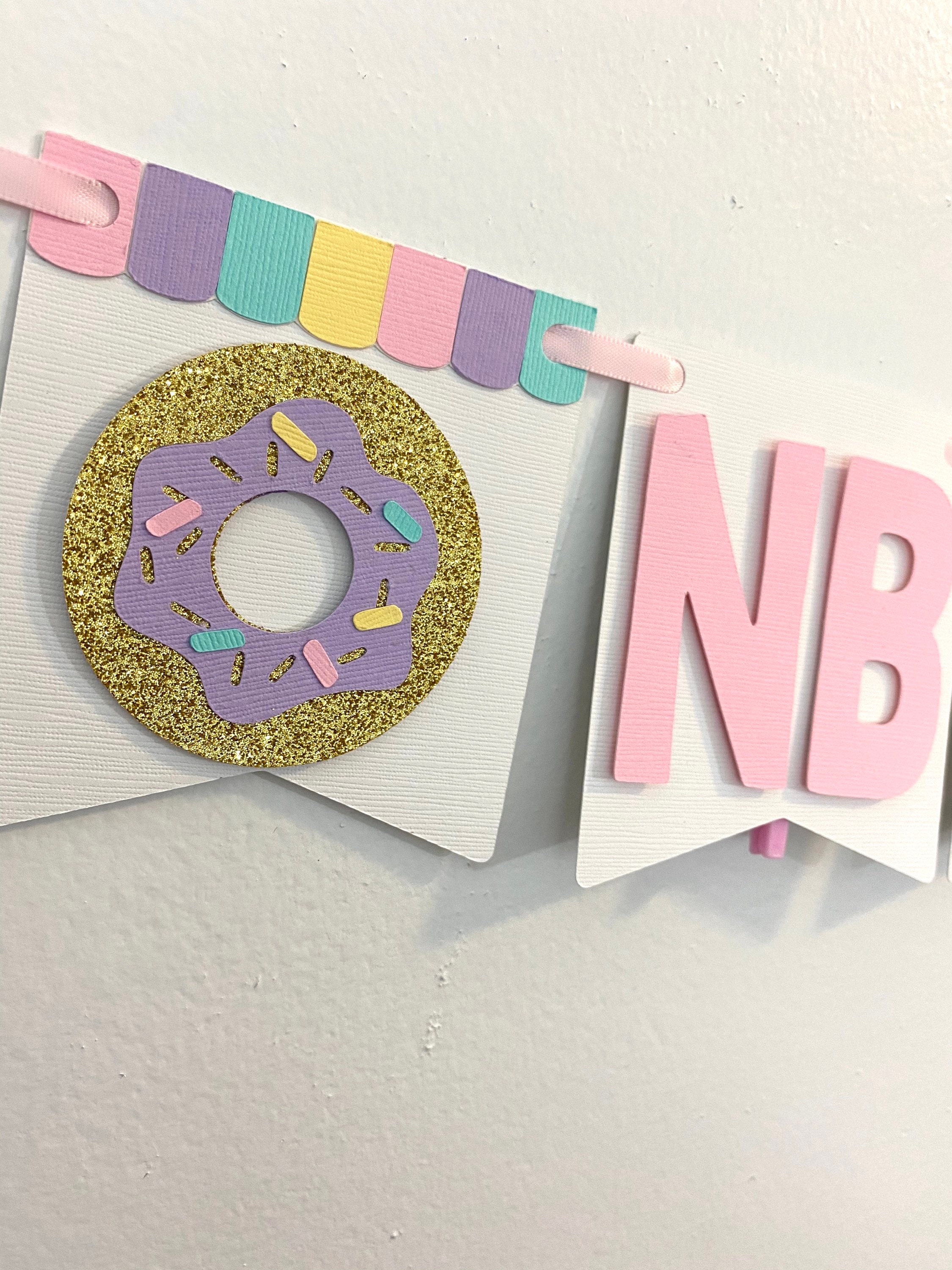 Donut First Year Banner Donut Photo Banner Donut Monthly | Etsy