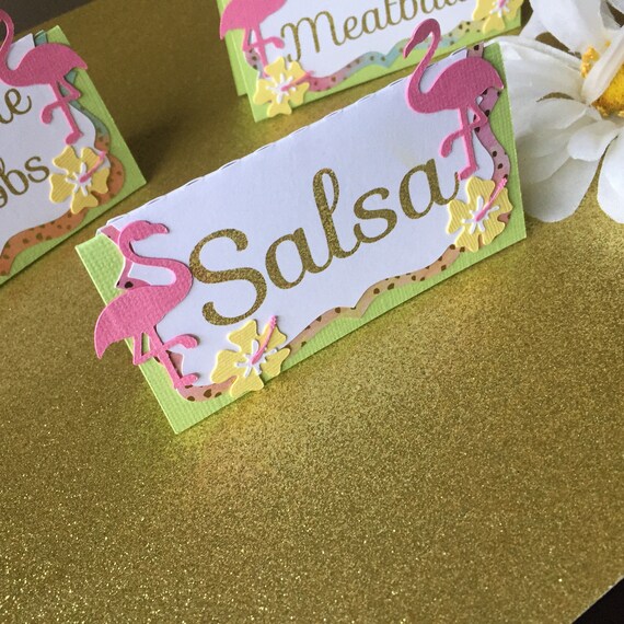 Flamingo Food labels Flamingo Food Tents Tropical Party Food | Etsy
