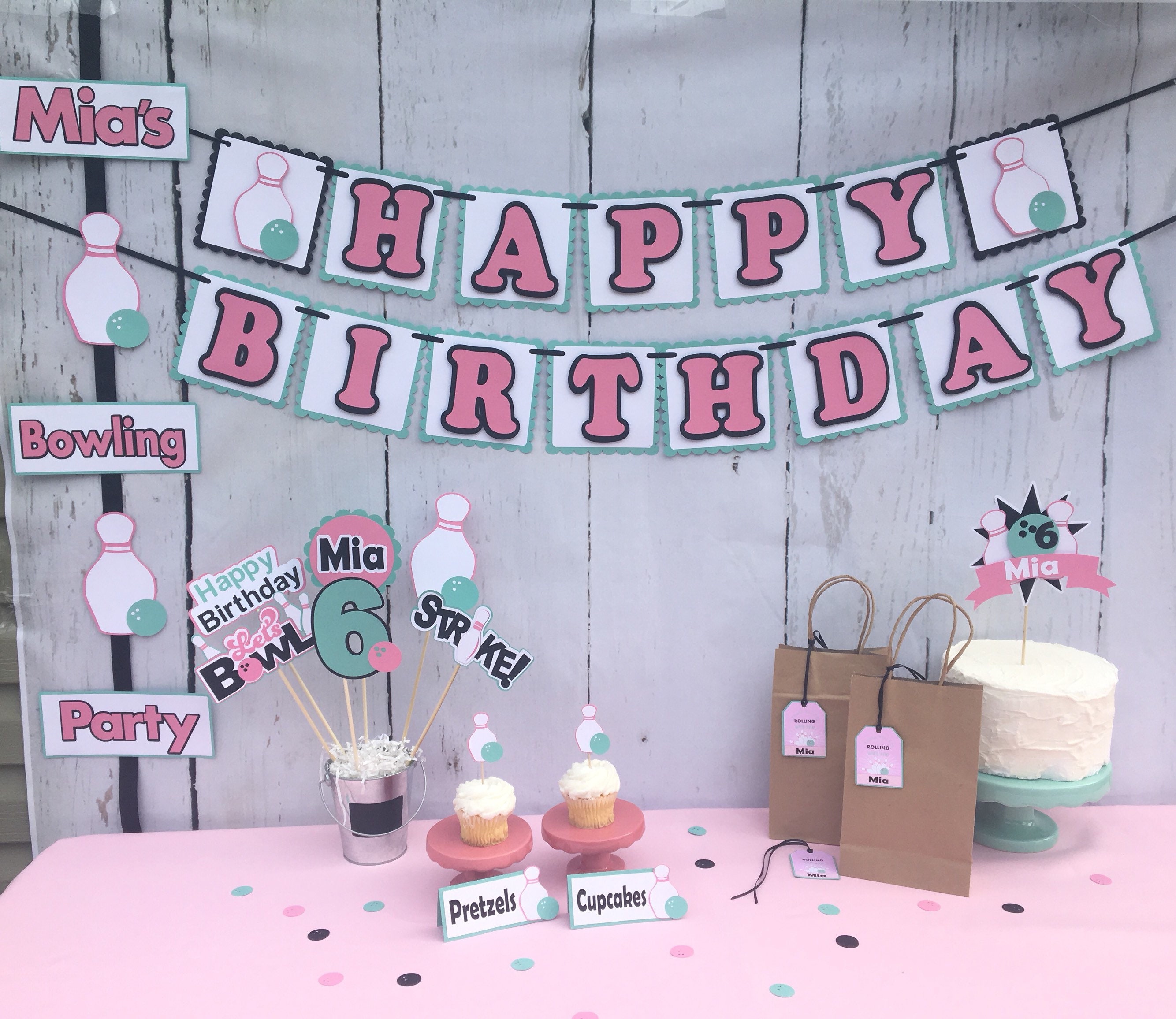 Bowling Party Food Tents Bowling Party Place Cards Bowling - Etsy