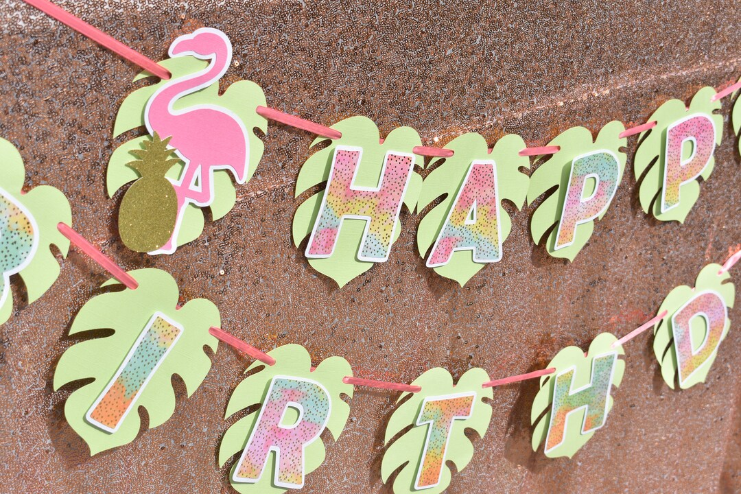 Flamingo Banner, Flamingo Birthday Banner, Flamingo Party Decorations ...
