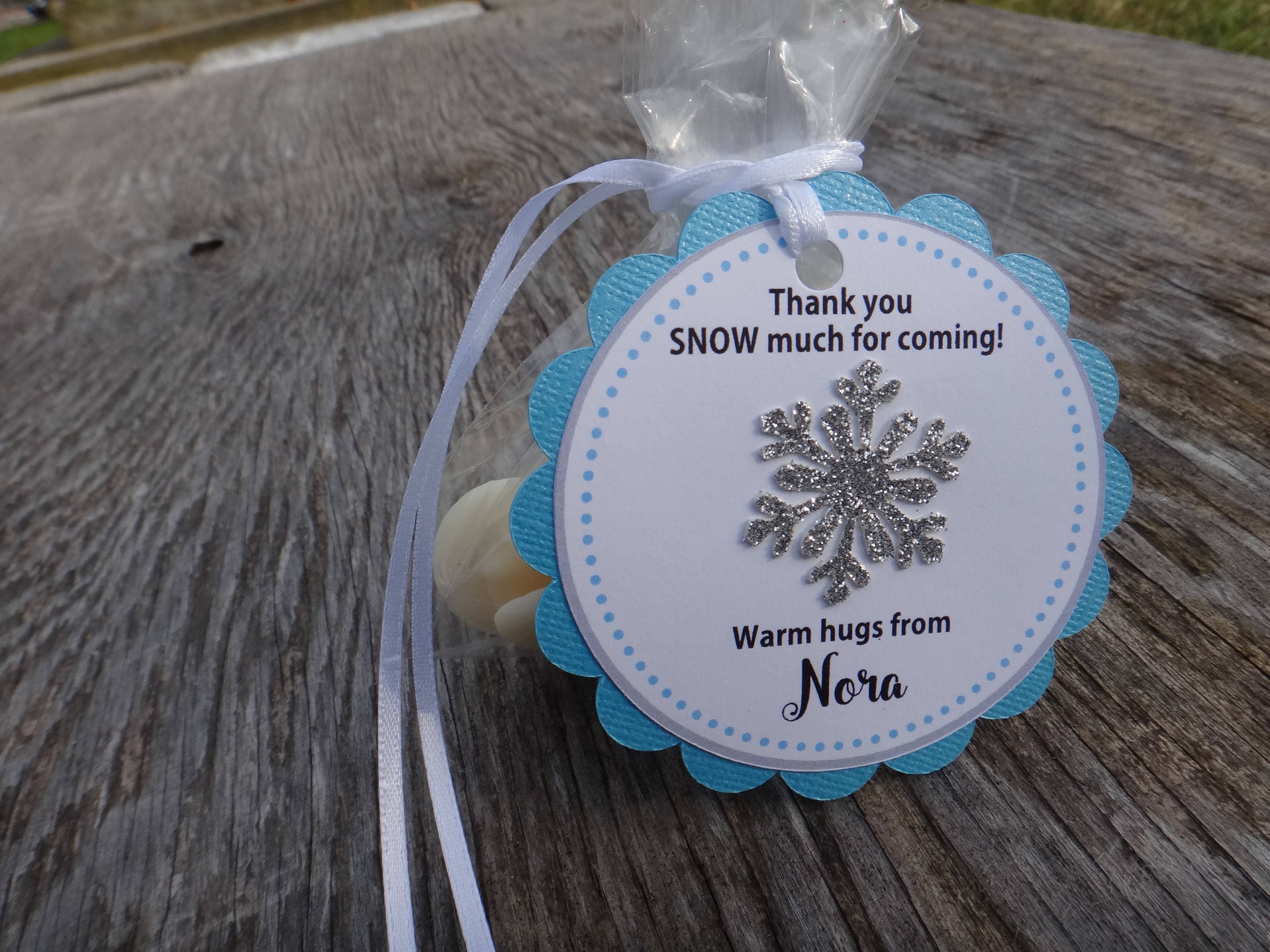Snowflake Favor tags Winter Wonderland Favor Tags Frozen | Etsy
