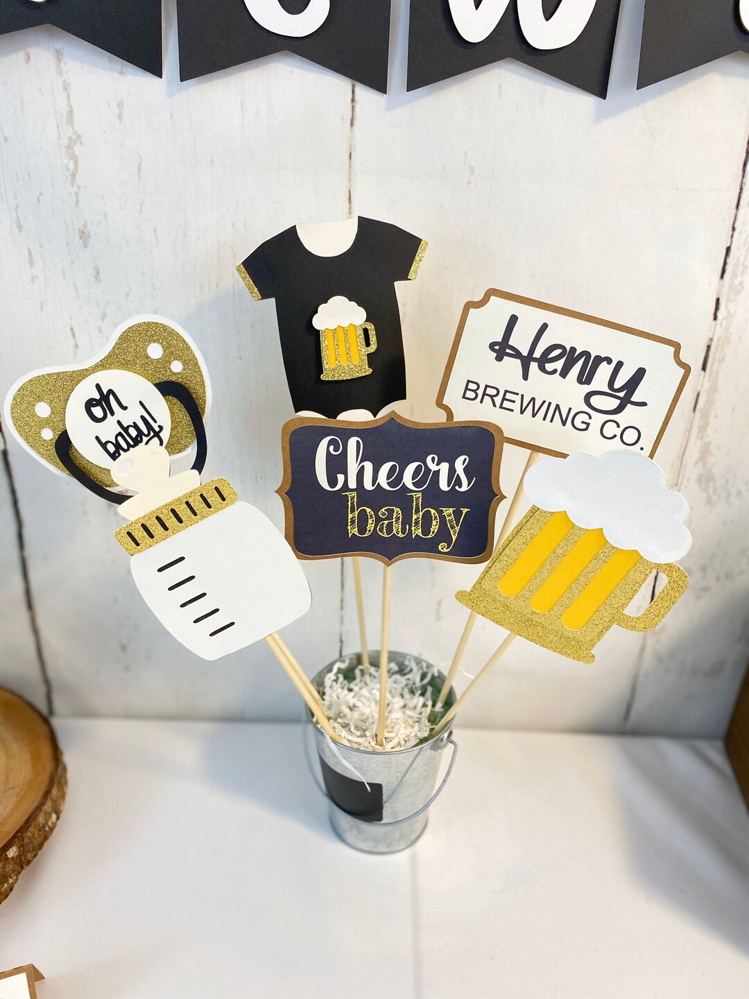 A Baby is Brewing Baby Centerpiece, Baby Brewing Centerpiece Sticks ...