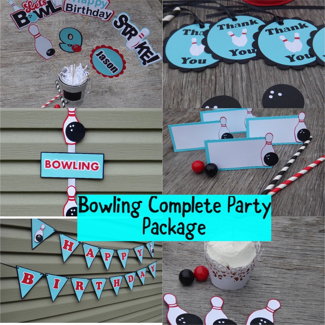 Bowling, Birthday Package, Bowling Party in a Box, Bowling Decorations ...