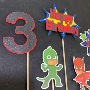 PJ Masks Centerpiece PJ Mask Centerpiece PJ Masks Birthday - Etsy
