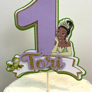 Princess and Tiana Inspired Cake Topper, Princess and the Frog Cake ...