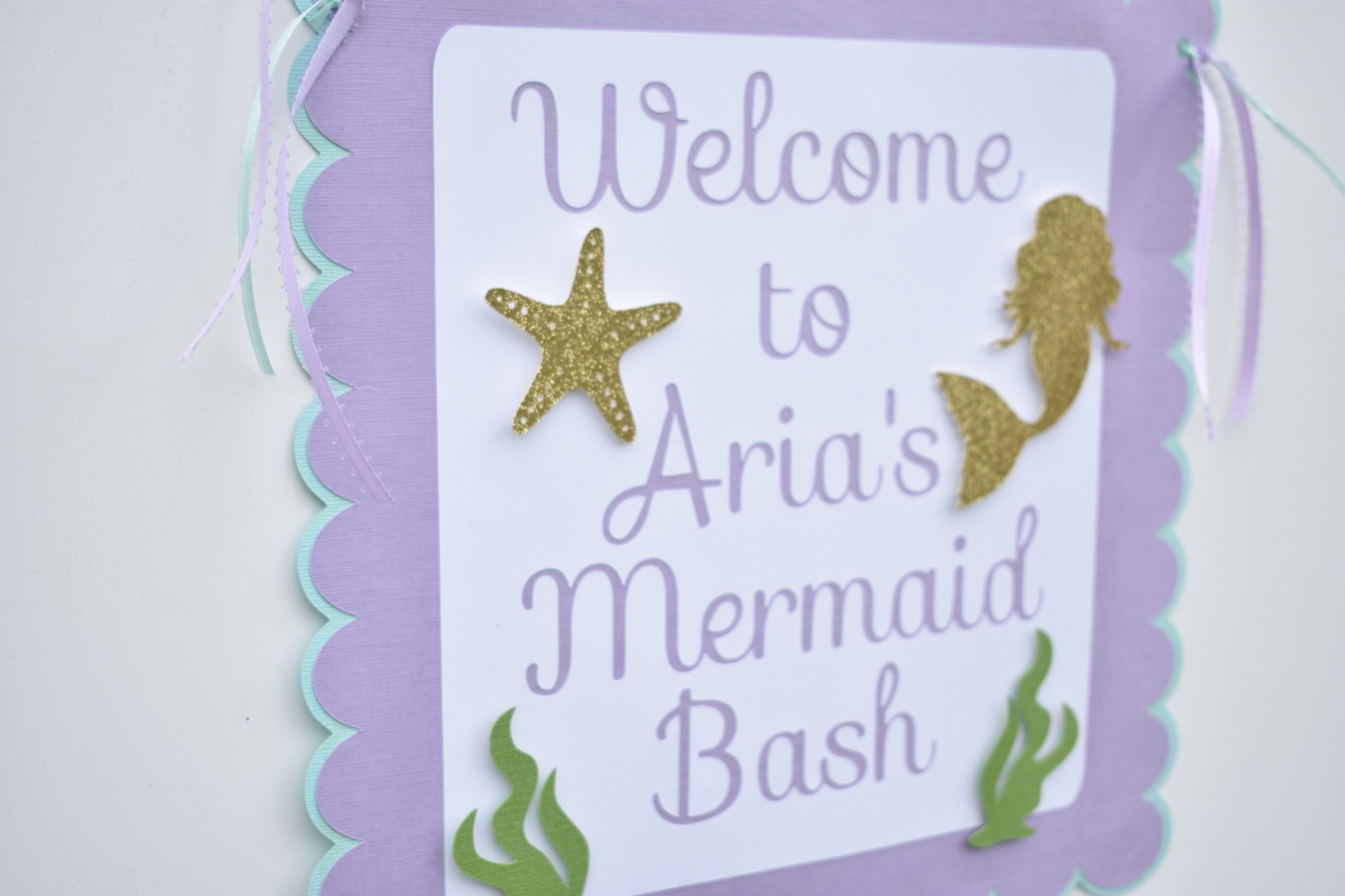 Mermaid Welcome Sign Mermaid Door Sign Under the Sea - Etsy