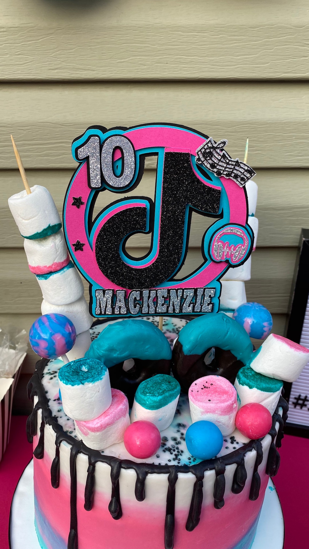 Tiktok Inspired Cake Topper, Tik Tok Cake Topper, Tik Tok Birthday ...