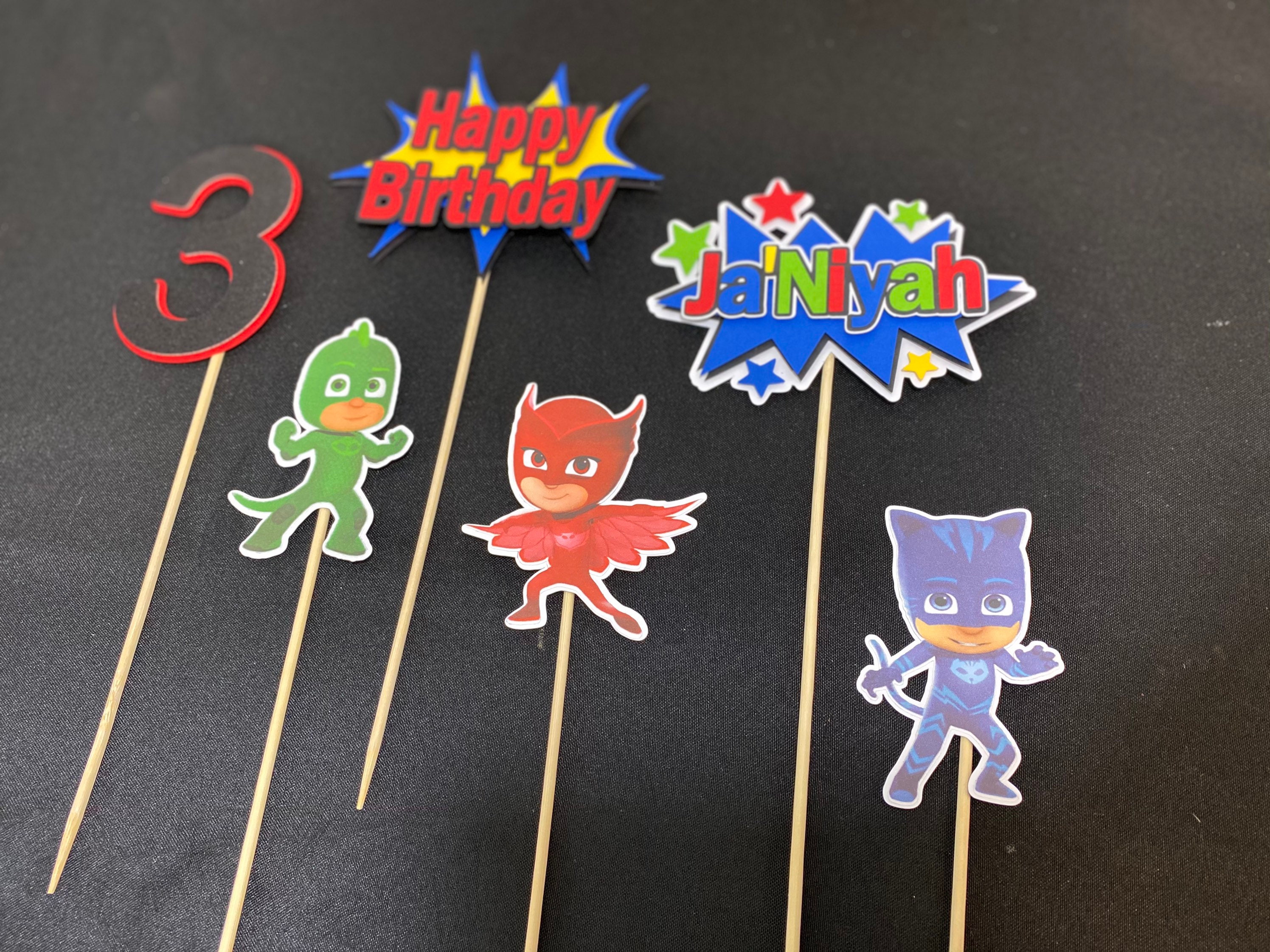 PJ Masks Centerpiece PJ Mask Centerpiece PJ Masks Birthday | Etsy