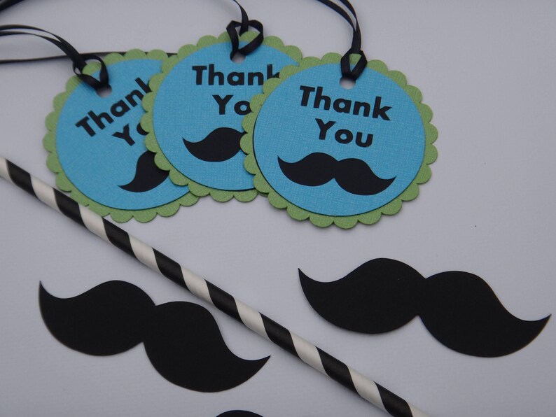 Mustache, Favor Tags, [set of 12] Mustache Goody Bag Tags, Little Man ...