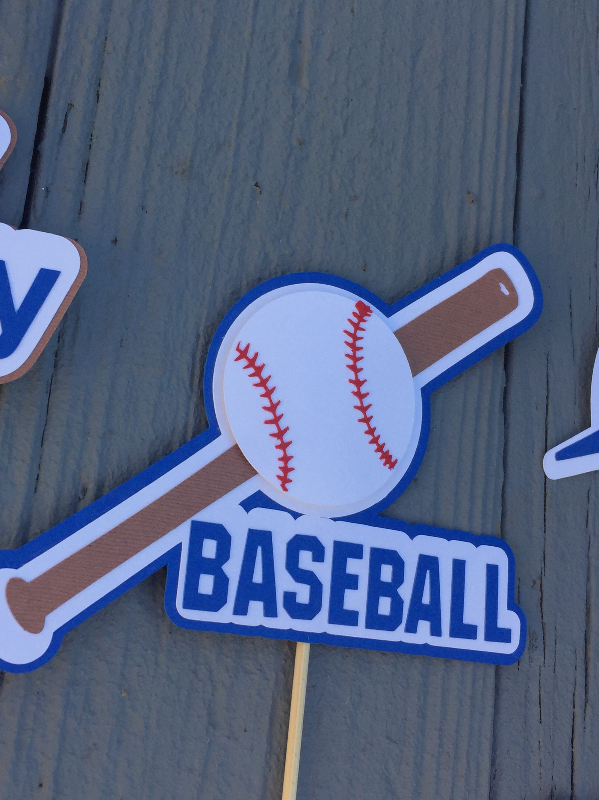 Baseball Centerpiece Stick Set Baseball Party Sports Party - Etsy