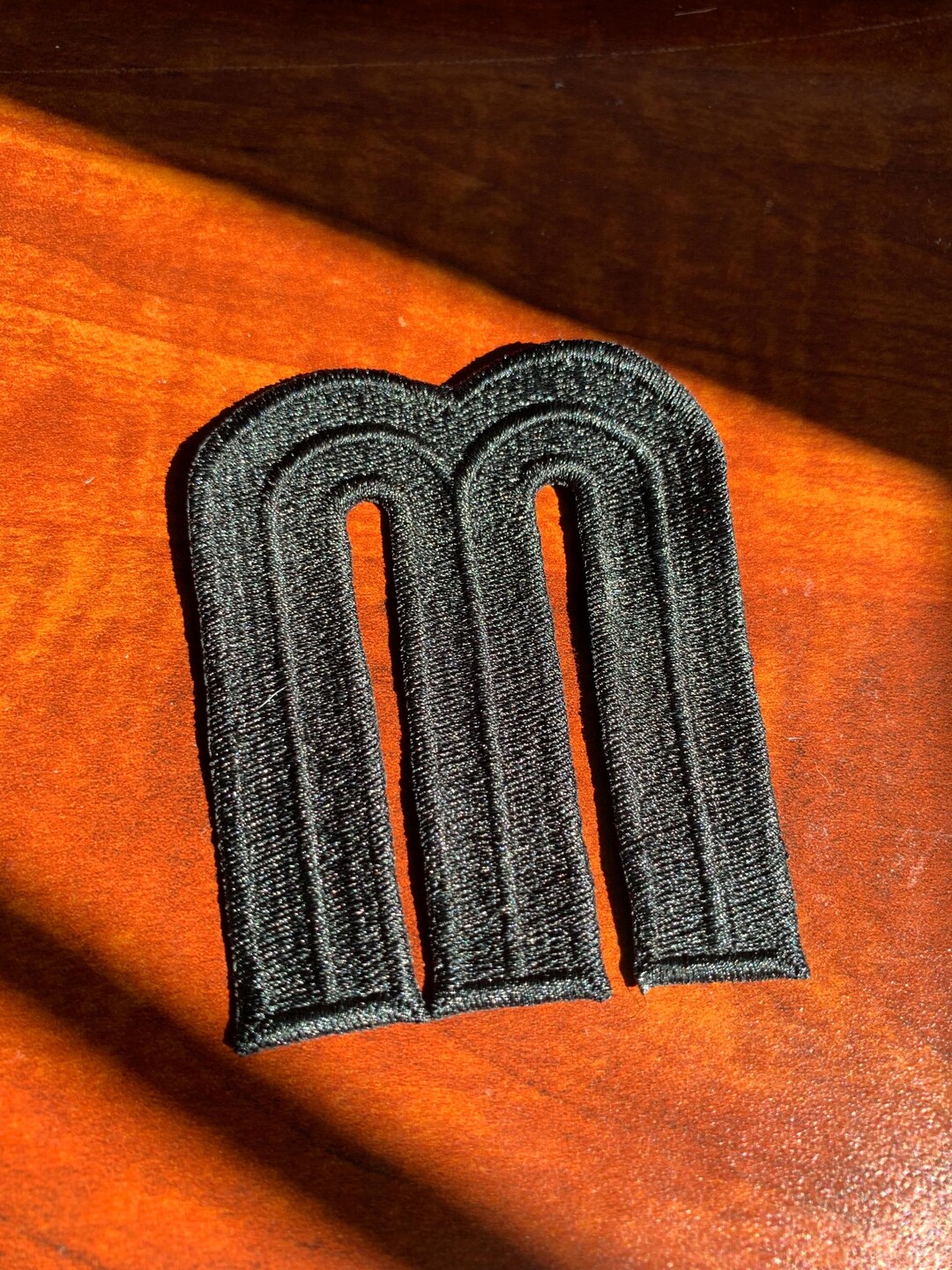 Mexican M | Black on Black Single Embroidered Iron on Patches - Etsy