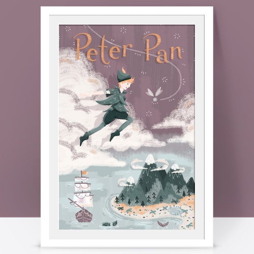 Vintage Peter Pan Quote Book Page Print Children's - Etsy