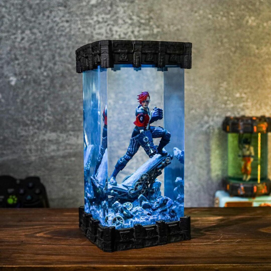 Arcane Vi League of Legends Night Light, Lol Anime Resin Art Lamp ...