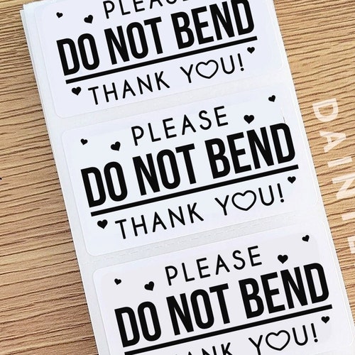 Please Do Not Bend Stickers Fragile Packaging Labels - Etsy