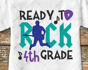 Ready to Rock 2nd Grade SVG Vector DXF EPS Digital Cut | Etsy
