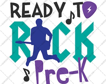 Ready to Rock 4th Grade SVG, Vector, DXF, EPS, Digital Cut File ...